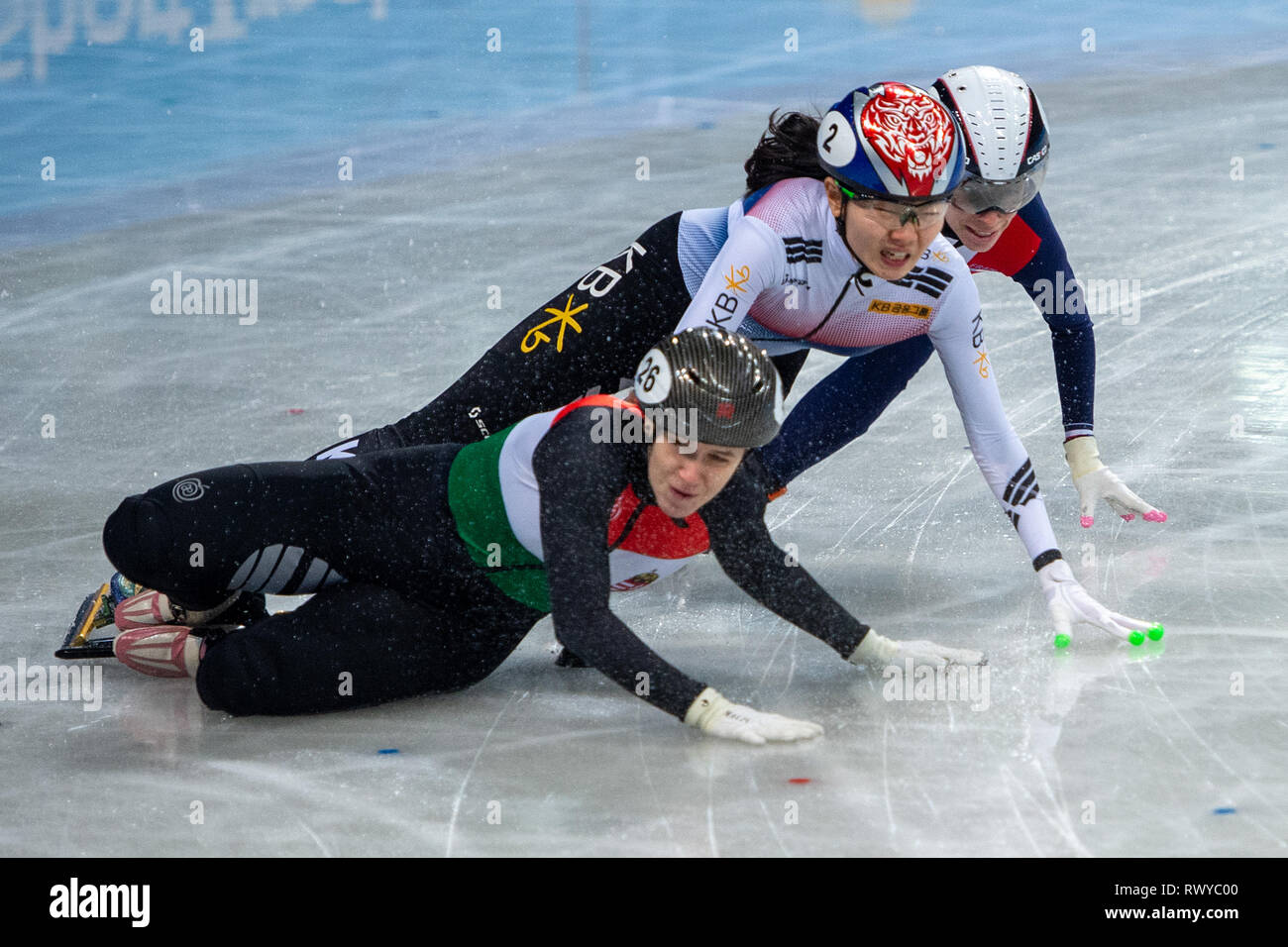Sofia, Bulgaria. 8th Mar 2019. ISU World Short Track Speed Skating ...
