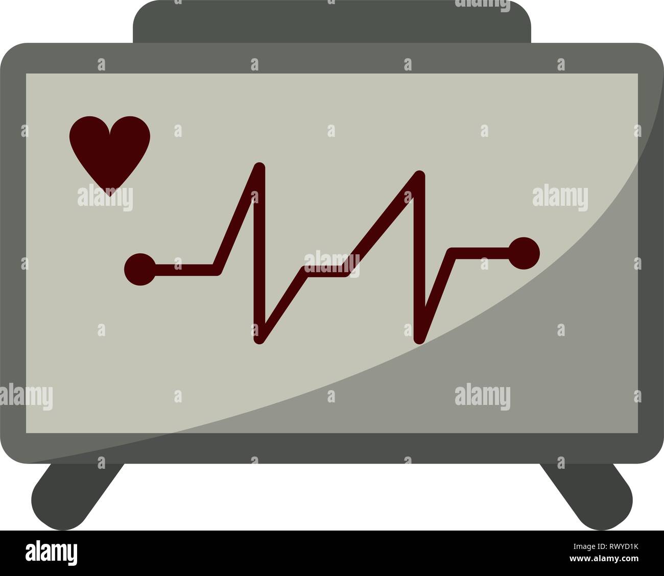 medical heartbeat machine symbol Stock Vector Image & Art - Alamy