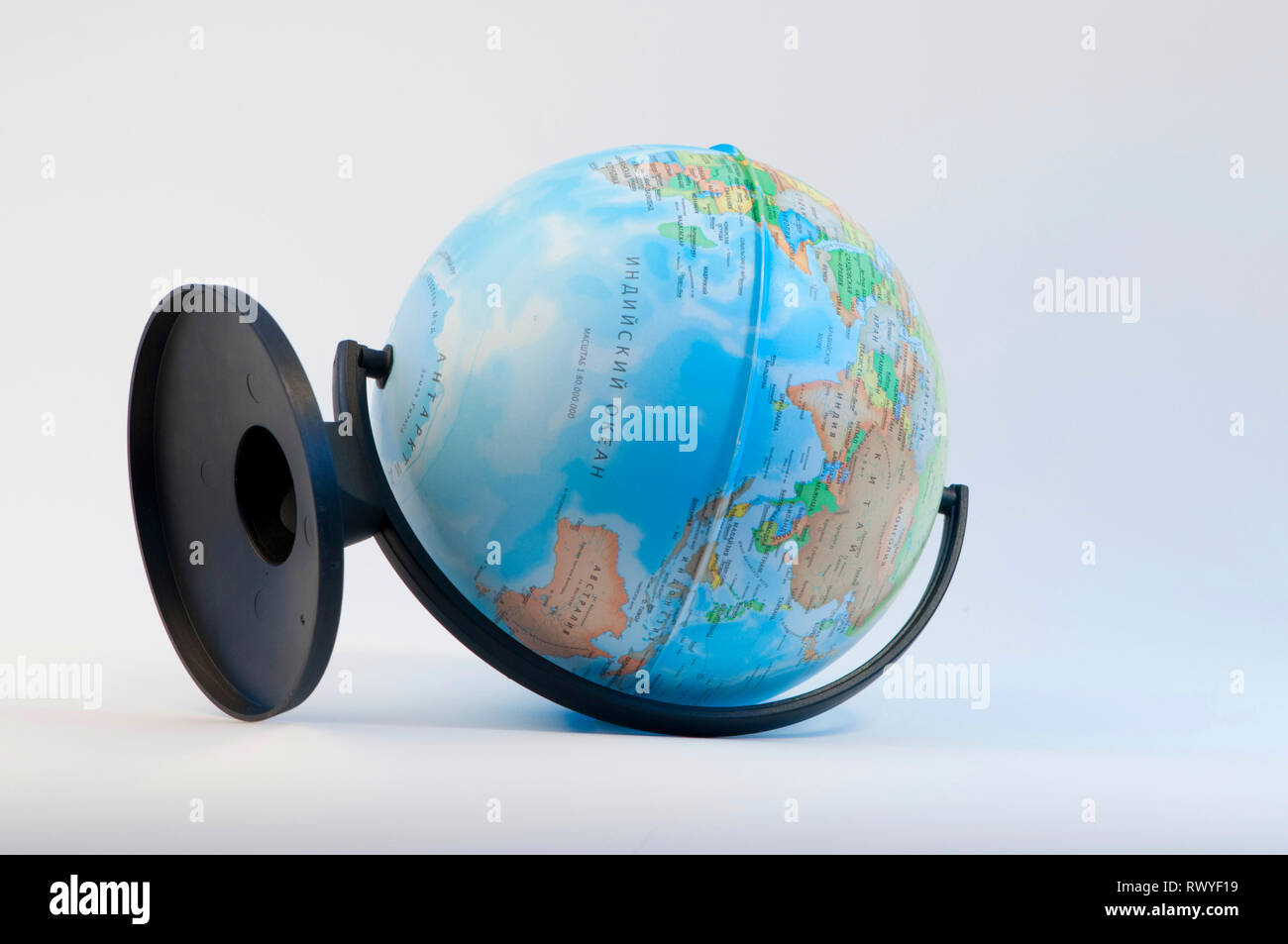 High resolution image. Terrestrial globe isolated on a white background ...