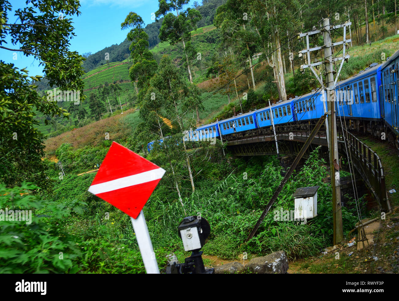 Sri Lankan Blue Train ride heading through hill country and tea ...