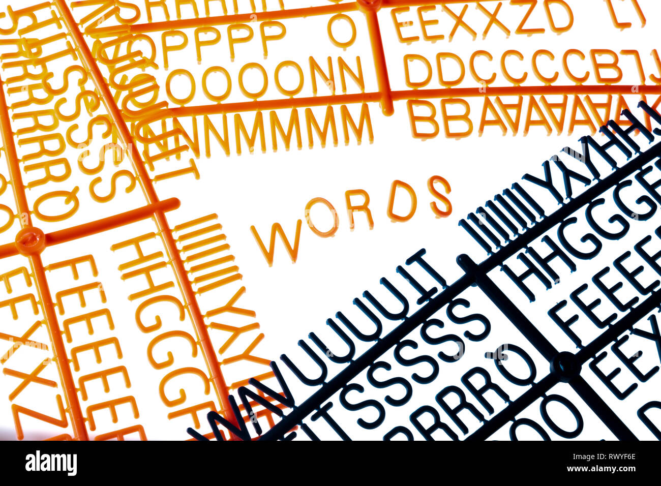 Board word grammar letters hi-res stock photography and images - Alamy