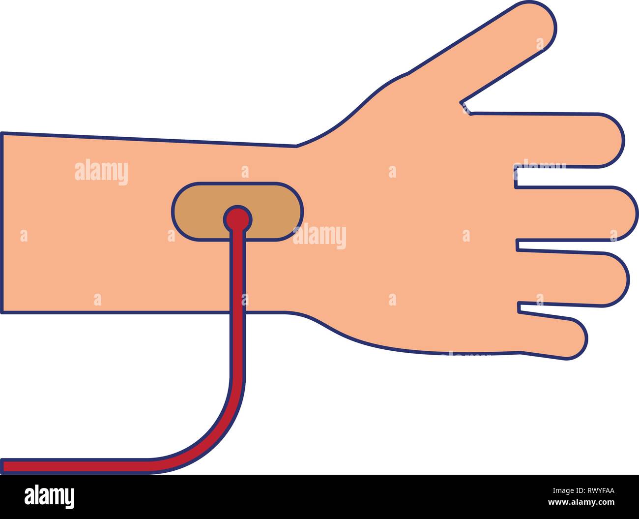 Blood transfusion arm Stock Vector Images - Alamy