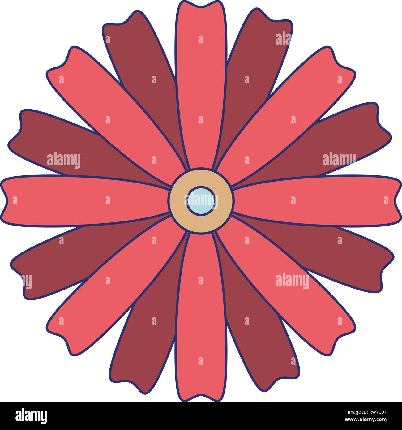 Flower with petals cartoon Stock Vector Image & Art - Alamy