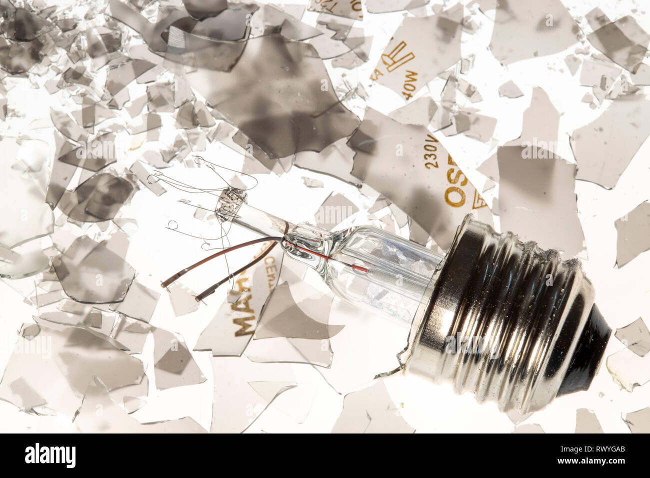 Blind bulb, broken, burnt out, blown Stock Photo - Alamy