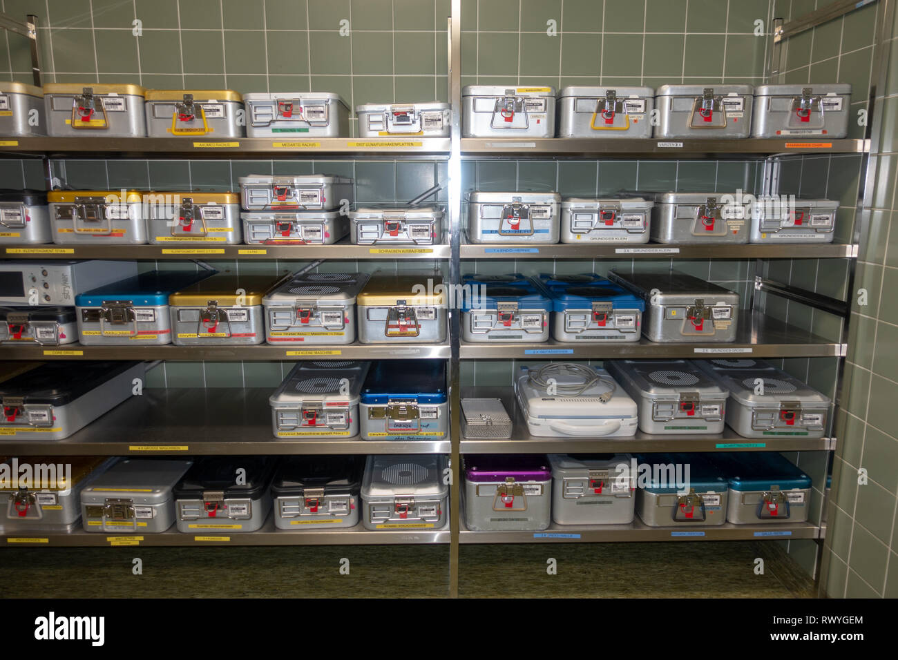 surgery instruments in reprocessing Stock Photo - Alamy