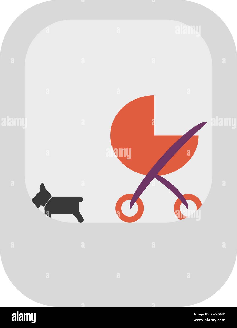 Baby stroller cartoon hi-res stock photography and images - Alamy