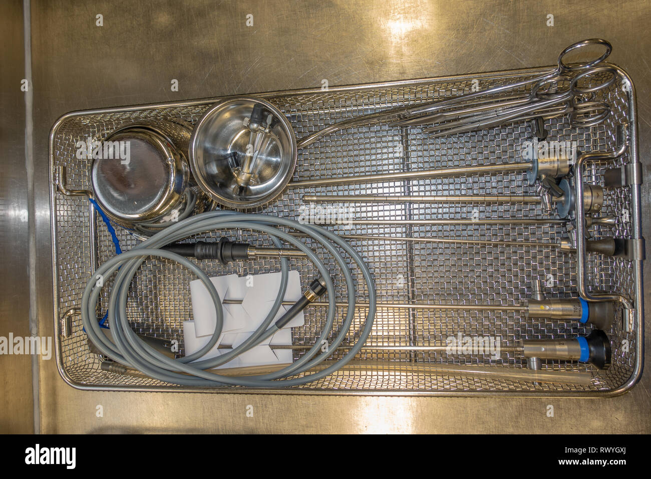 surgery instruments in reprocessing Stock Photo - Alamy