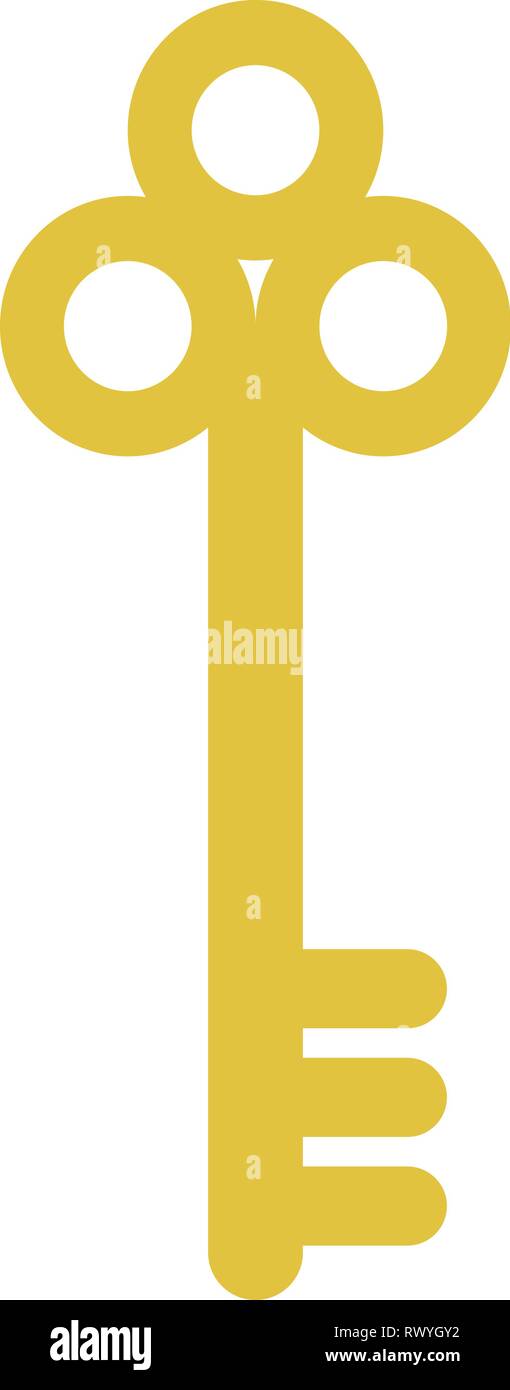 Vintage style old key in flat design vector Stock Vector Image & Art ...