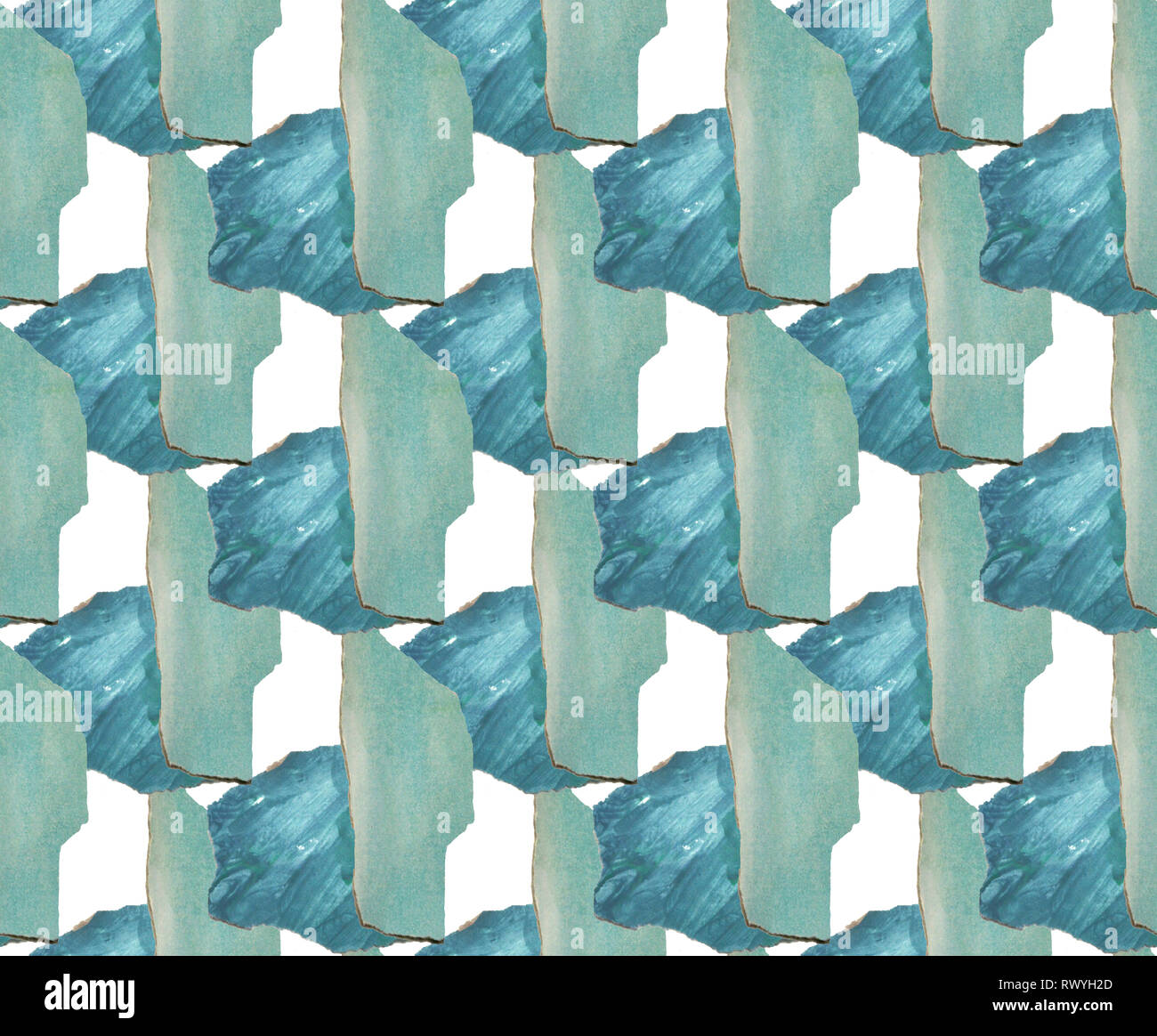 Bright, abstract seamless pattern made with torn colored paper. Hand ...