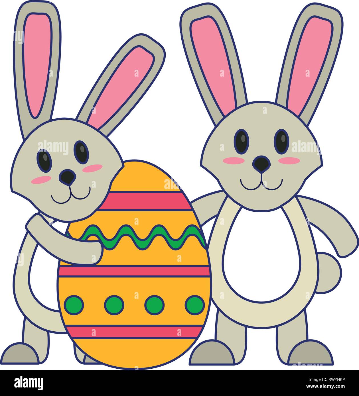 Easter day cute cartoons Stock Vector Image & Art - Alamy