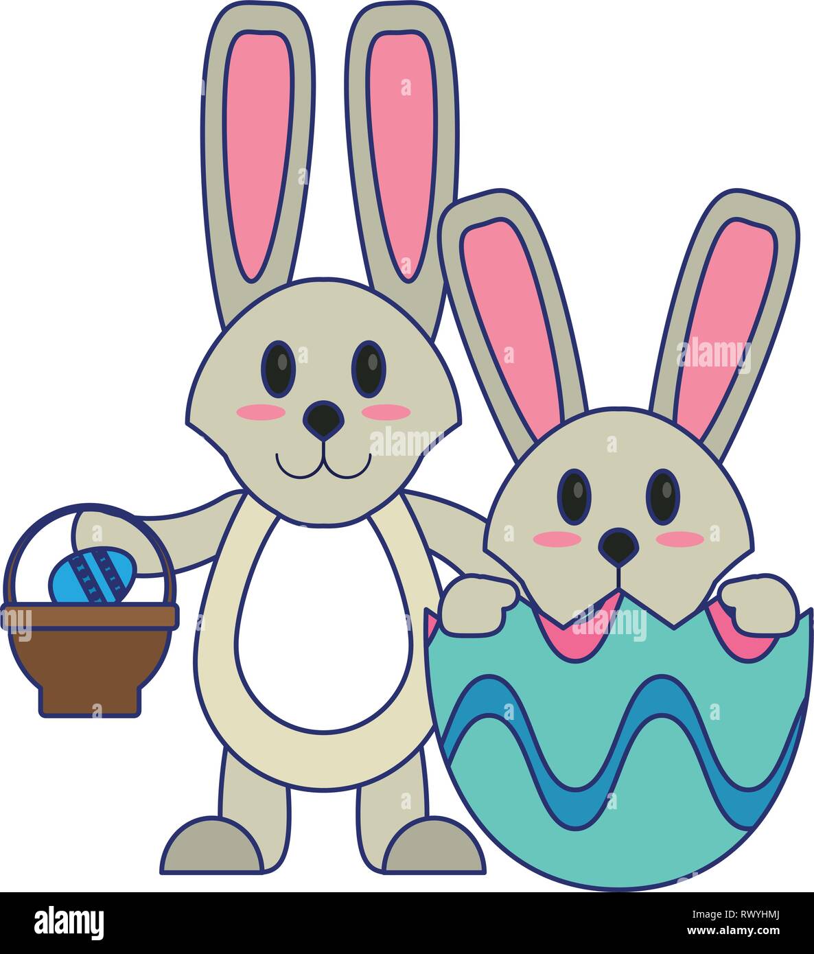 Easter day cute cartoons Stock Vector Image & Art - Alamy