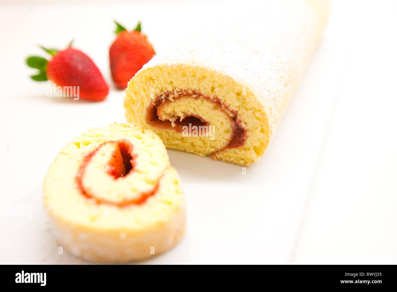 Swiss roll jam hi-res stock photography and images - Alamy