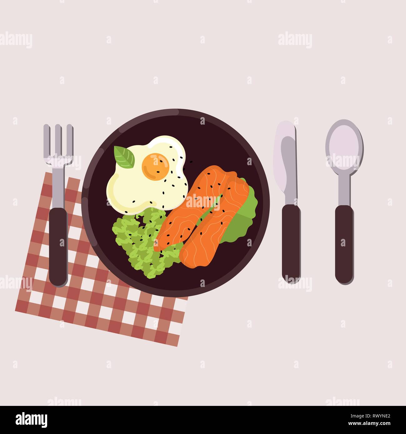 Avocado egg recipe Stock Vector Images - Alamy