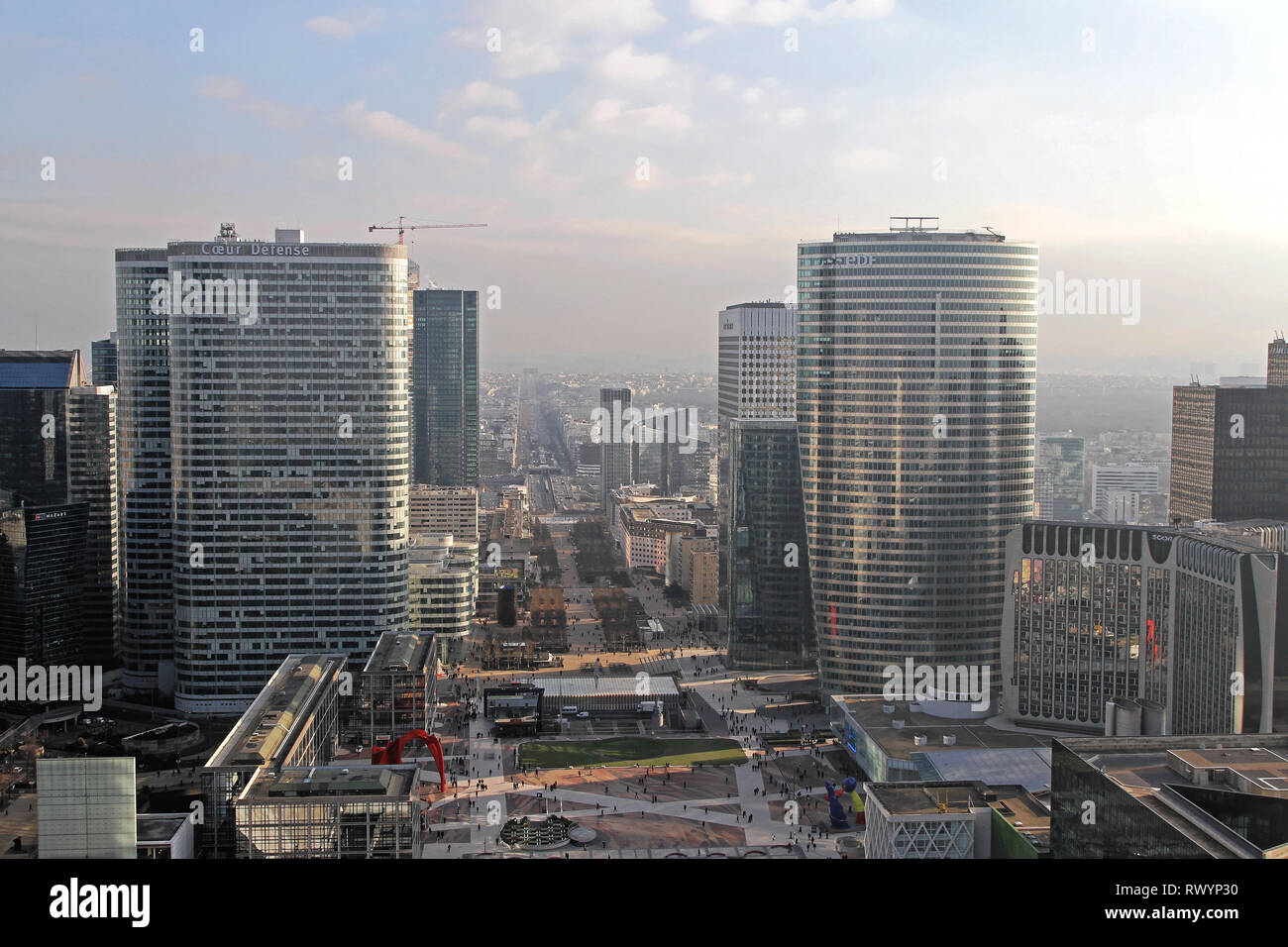 Paris, France - January 05, 2010: Skyscrapers Tall Office Buildings at ...