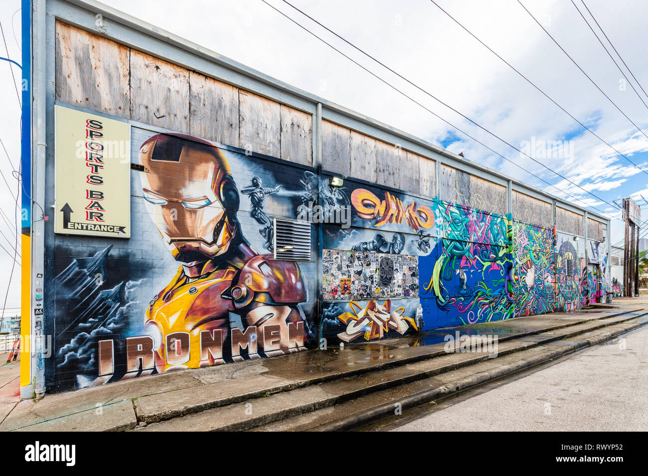 Graffiti by some talented artists in Downtown Houston, TX Stock Photo ...