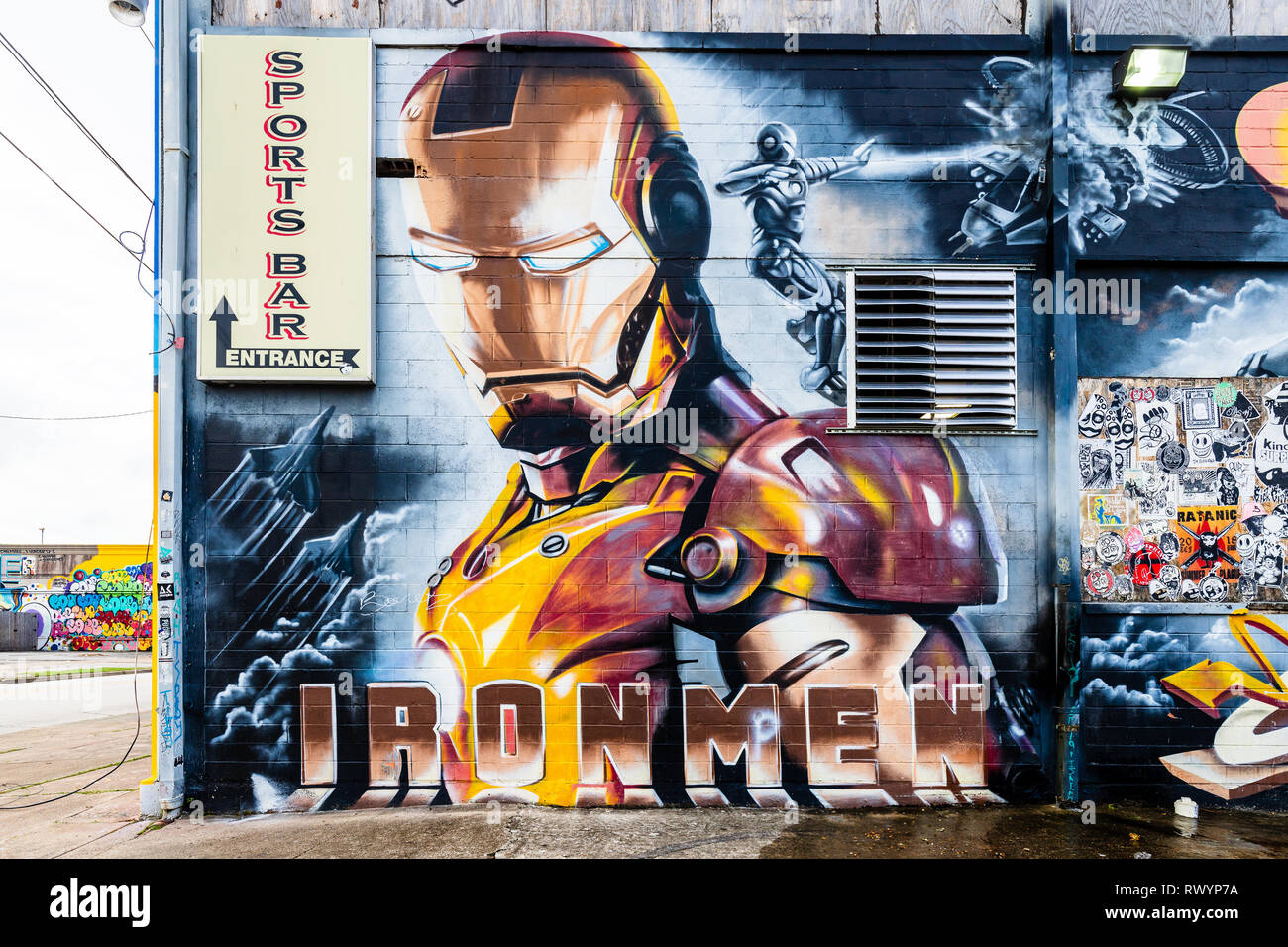 Graffiti by some talented artists in Downtown Houston, TX Stock Photo ...