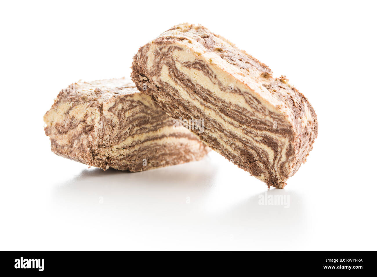 Sweet halva dessert slices with cocoa Stock Photo - Alamy