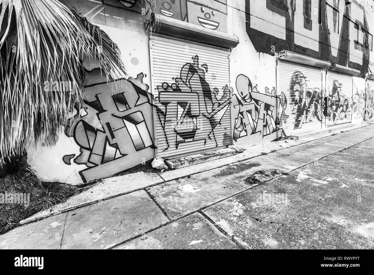 Graffiti by some talented artists in Downtown Houston, TX Stock Photo ...