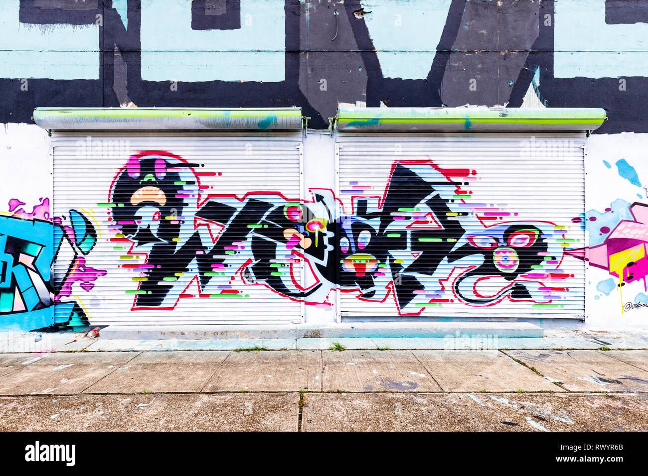 Graffiti by some talented artists in Downtown Houston, TX Stock Photo ...