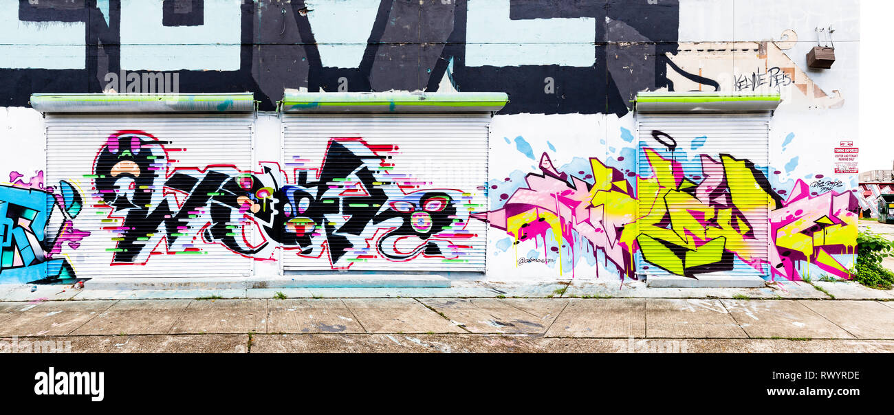 Graffiti by some talented artists in Downtown Houston, TX Stock Photo ...