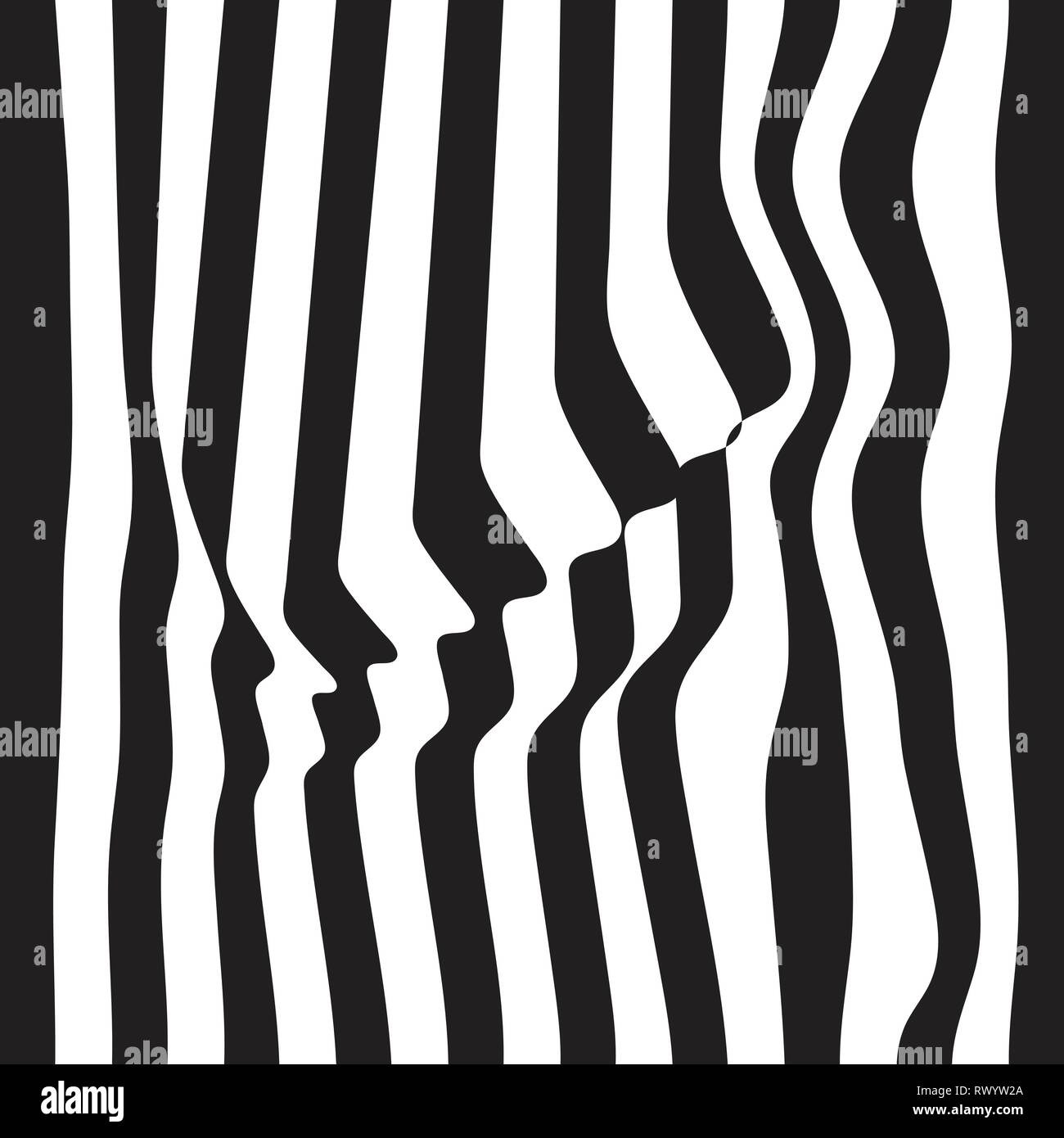 Striped abstract background. black and white zebra print. Vector ...