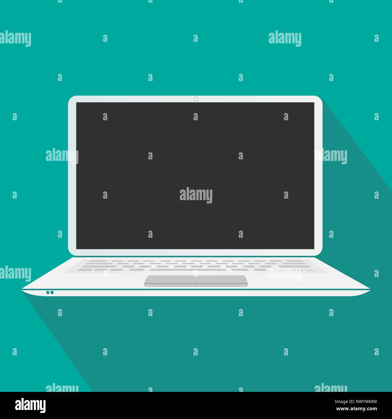 Laptop Flat Icon Vector Illustration Stock Vector Image & Art - Alamy