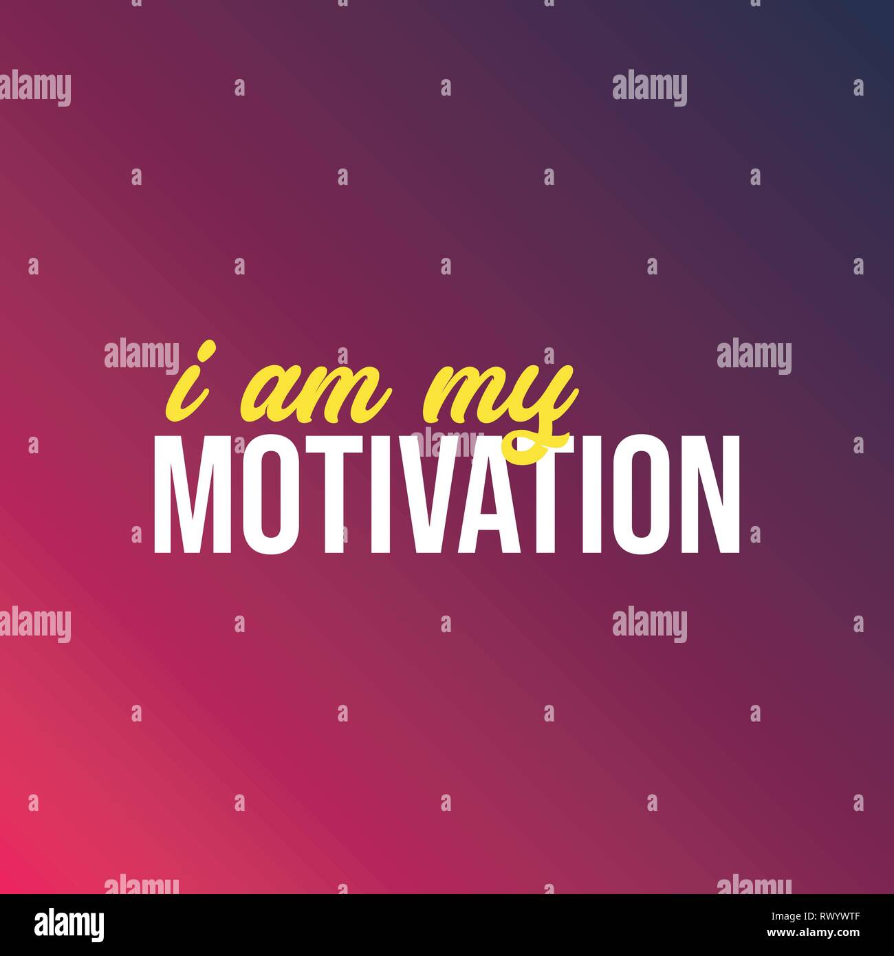 i am my motivation. Motivation quote with modern background vector ...