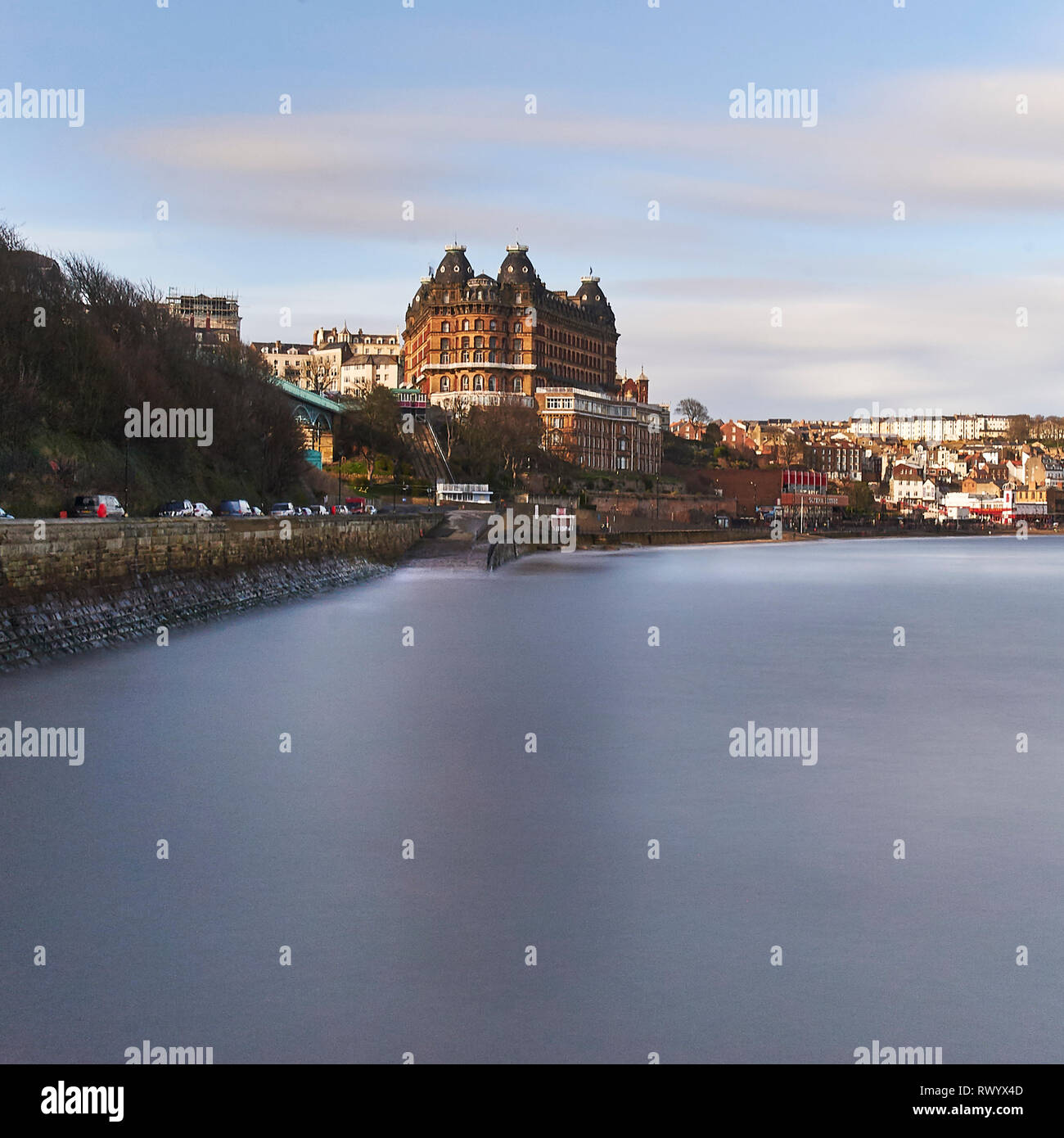 The Grand Hotel, Scarborough, North Yorkshire, Long Exposure Stock ...