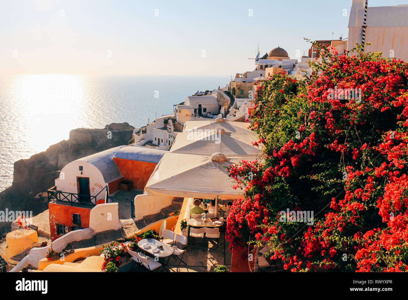 Santorini oia castle hi-res stock photography and images - Alamy