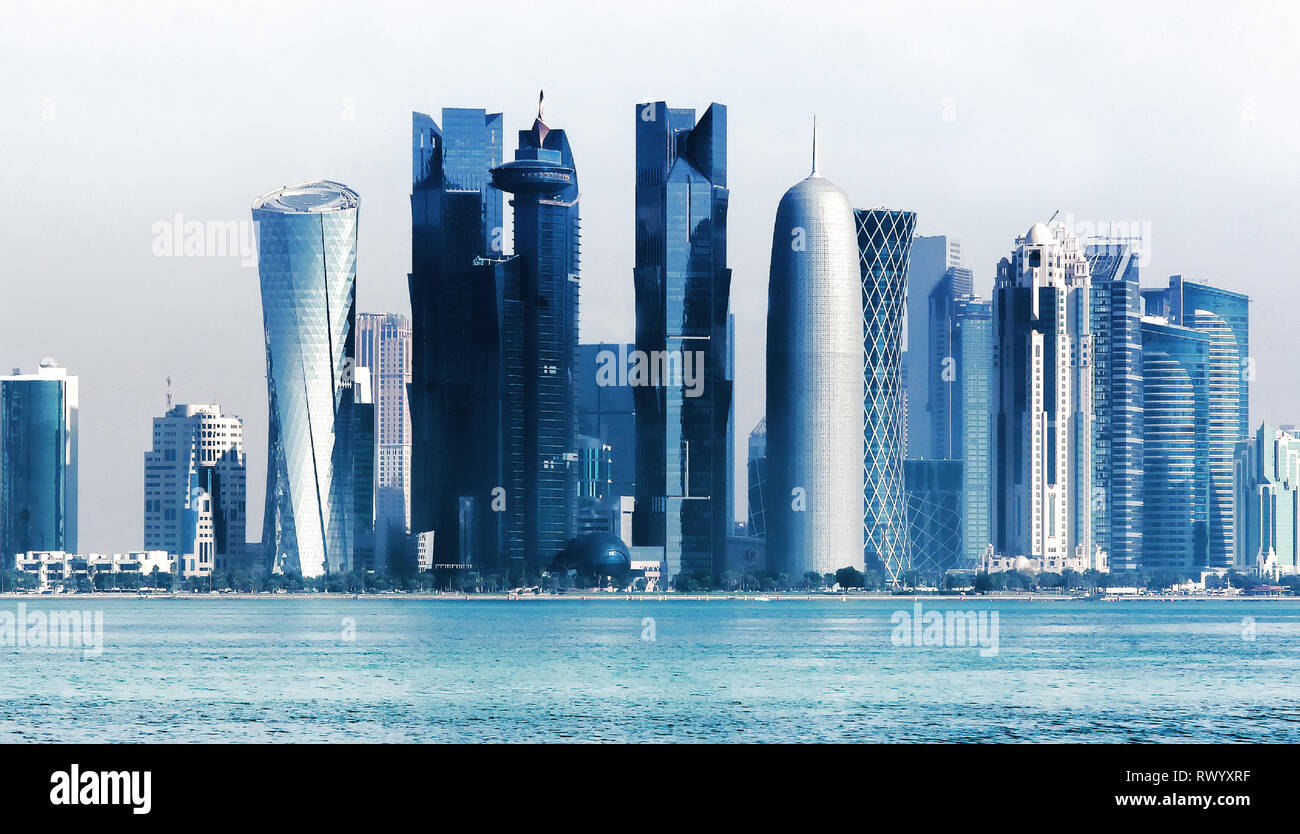 Gulf financial centre hi-res stock photography and images - Alamy