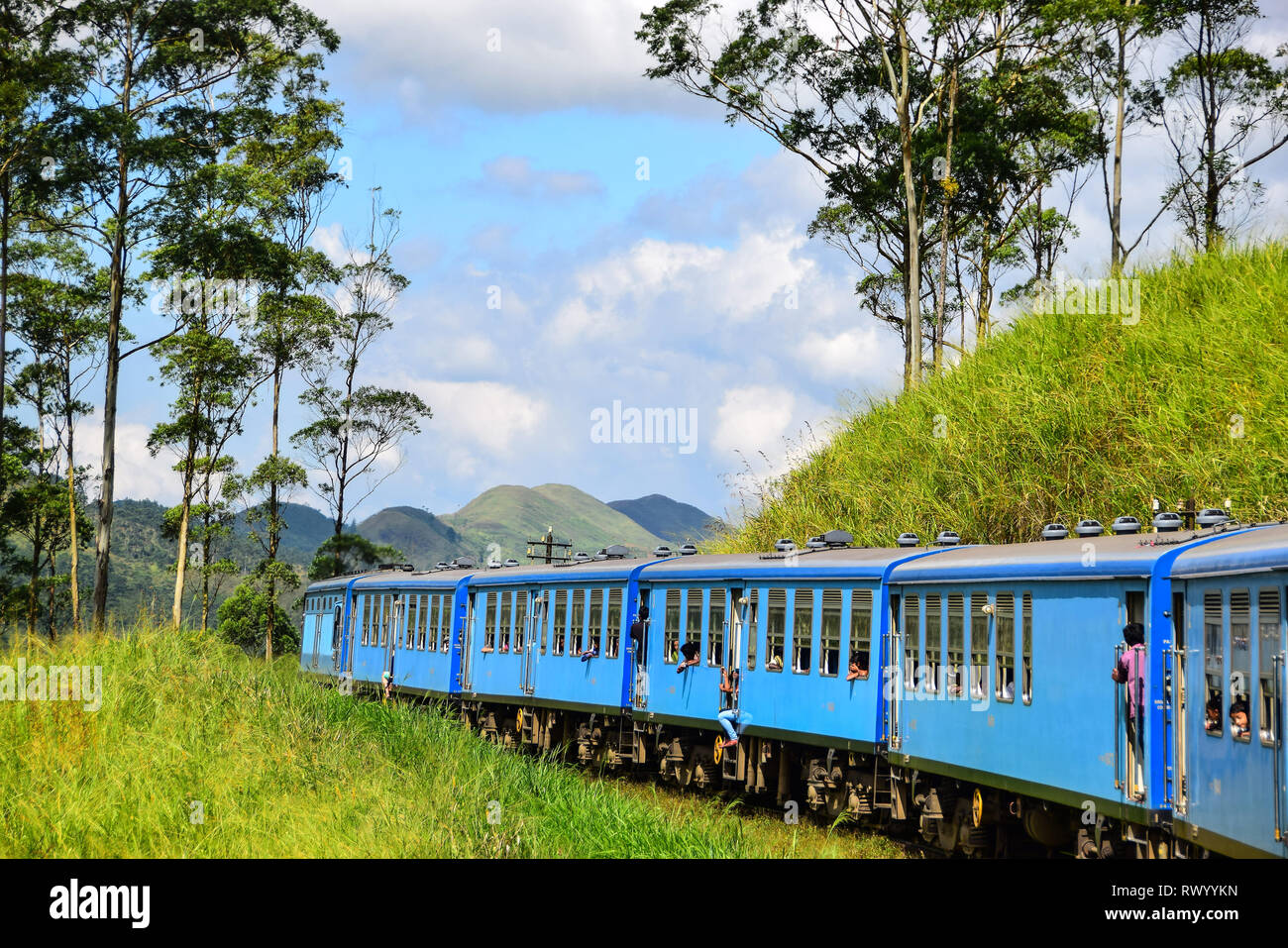 Sri Lankan Blue Train ride heading through hill country and tea ...