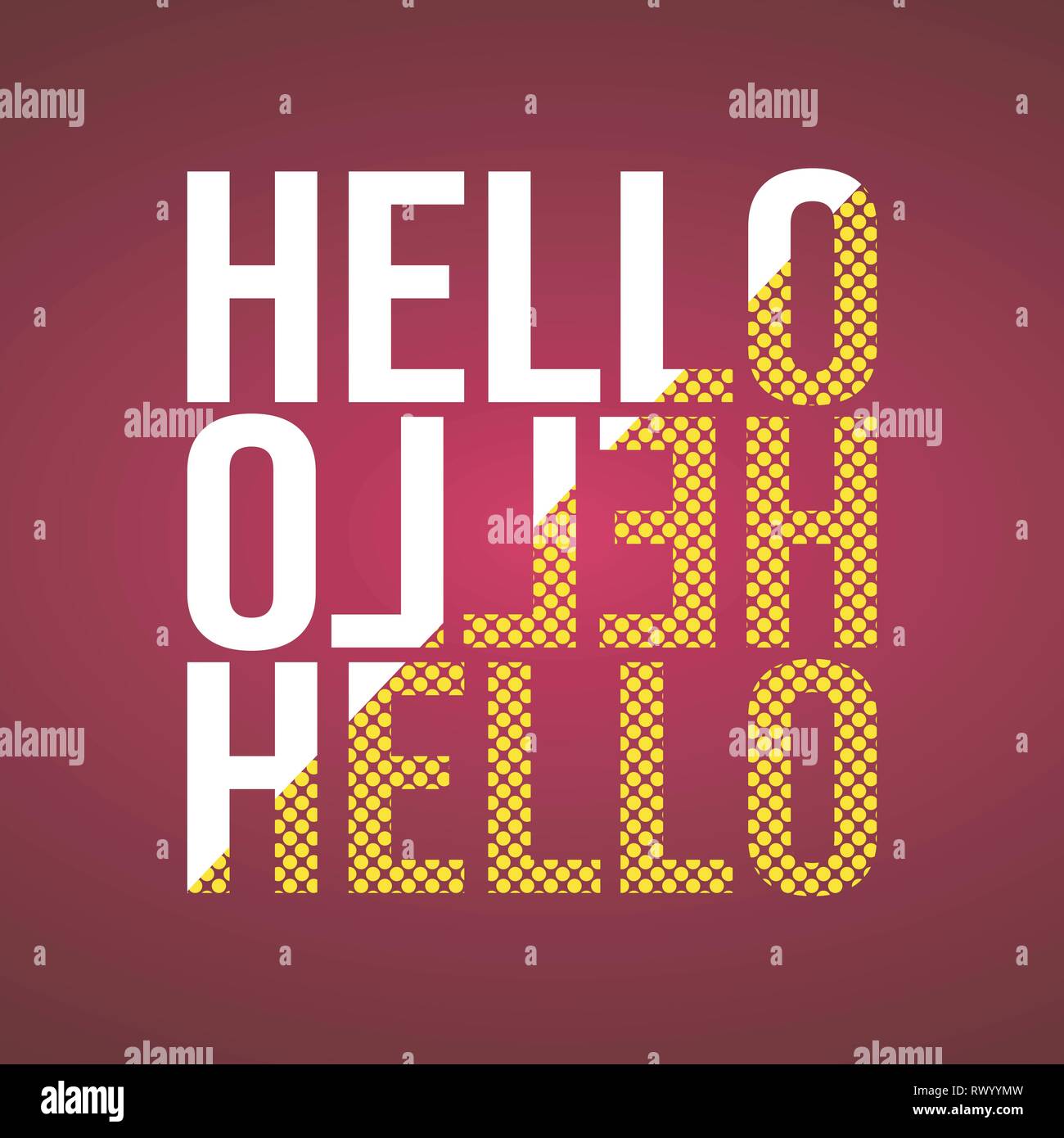 hello. Life quote with modern background vector illustration Stock ...