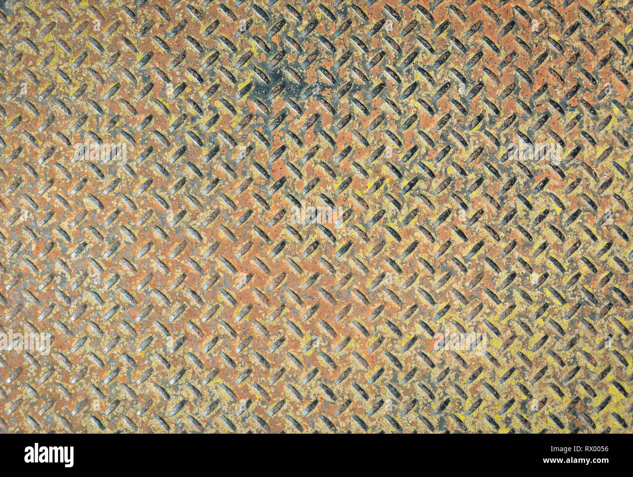 Checkered metal plate painted in colors. Grundy metal texture ...