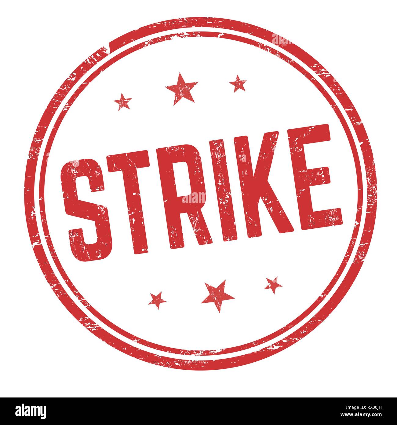 Strike sign or stamp on white background, vector illustration Stock ...