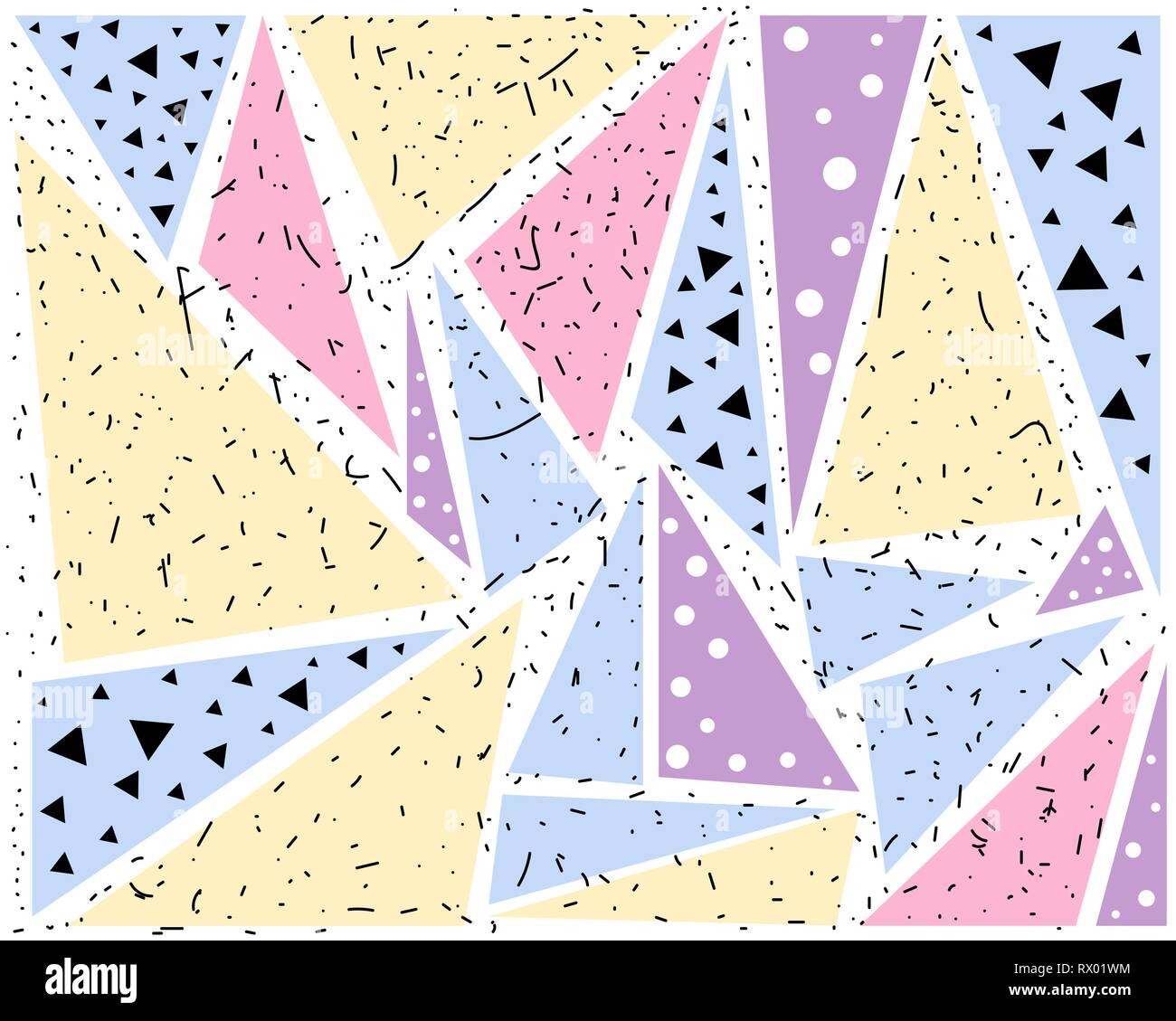 geometric abstract multi colored pattern set of background details ...