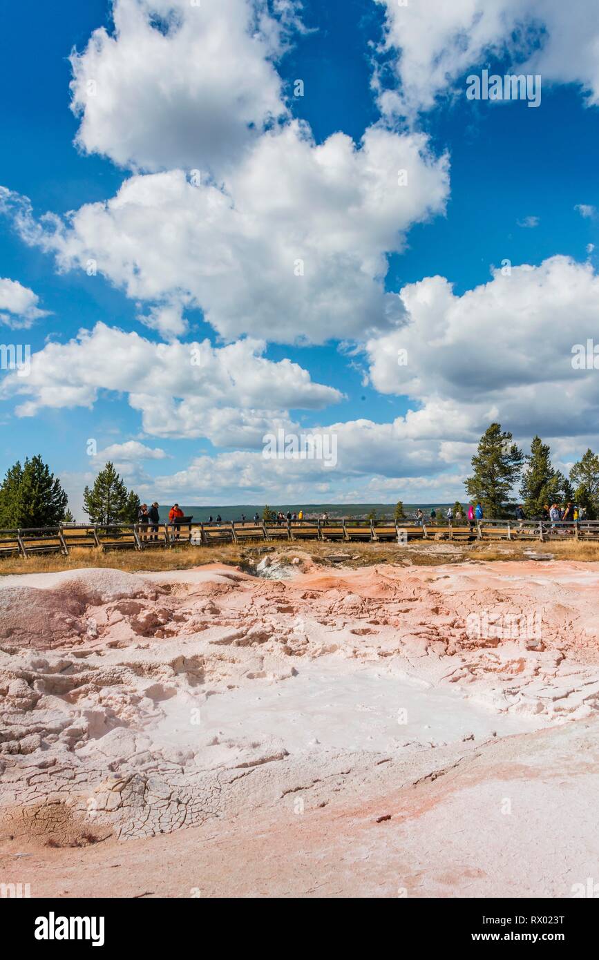 Mudpool, mud pool, hot spring, Black Sand Basin, Yellowstone National ...