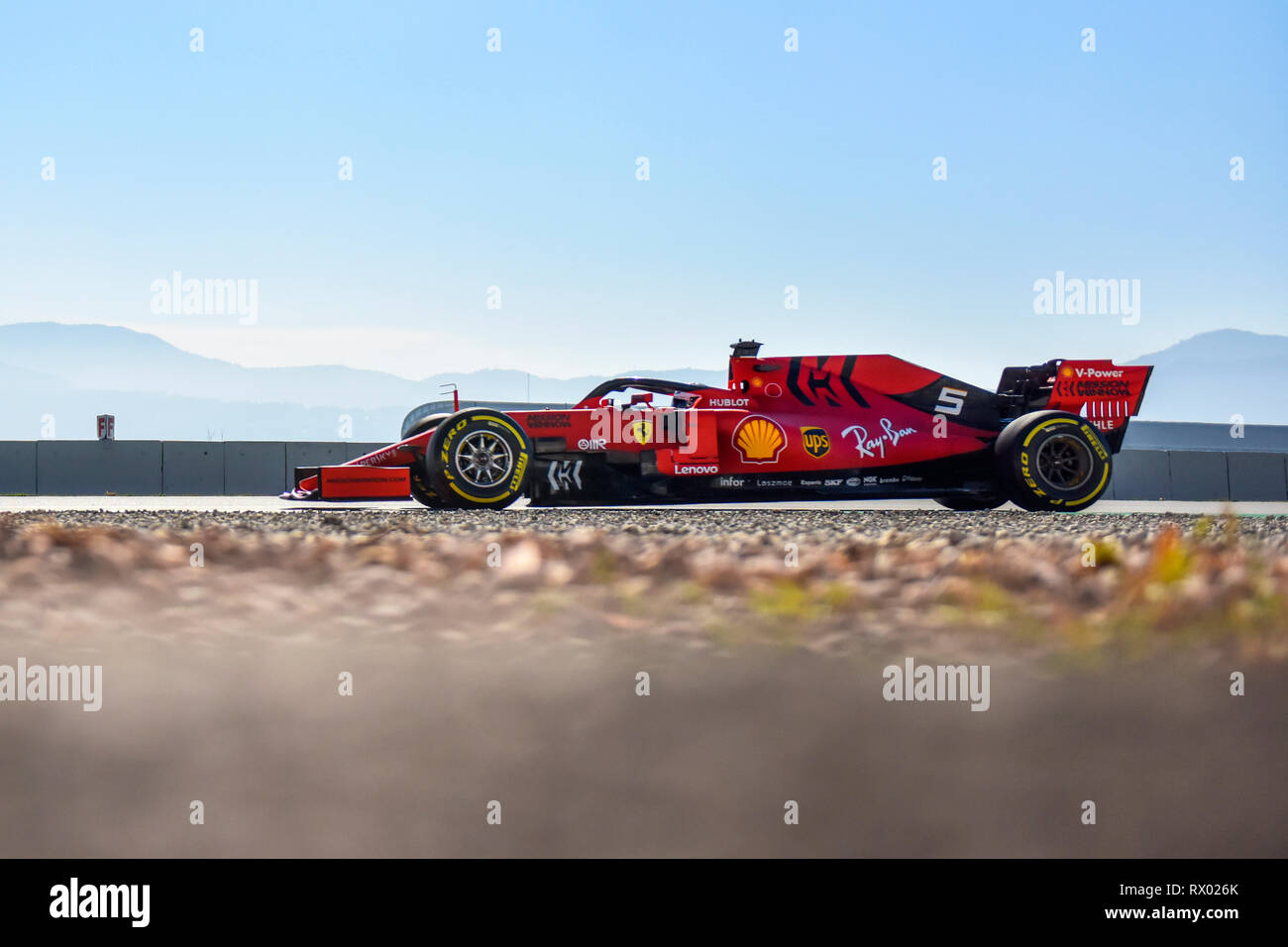 Montmelo, Barcelona - Spain. 27h February 2019. Sebastian Vettel of ...