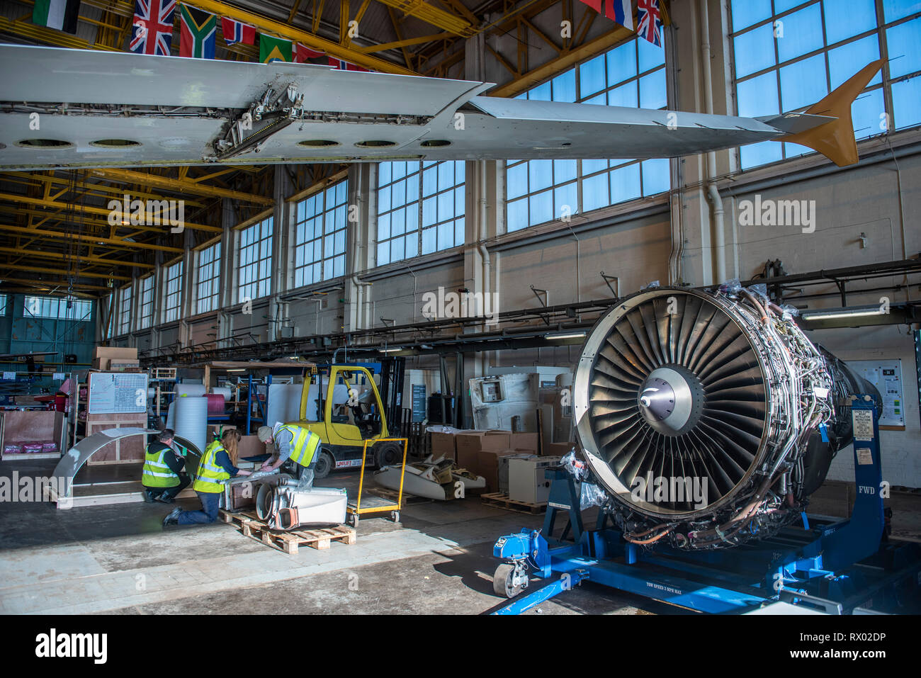 Disassembly of passenger aircraft by E-cube solutions at St Athan's ...