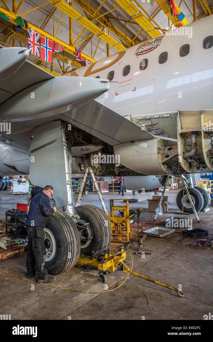 Disassembly of passenger aircraft by E-cube solutions at St Athan's ...