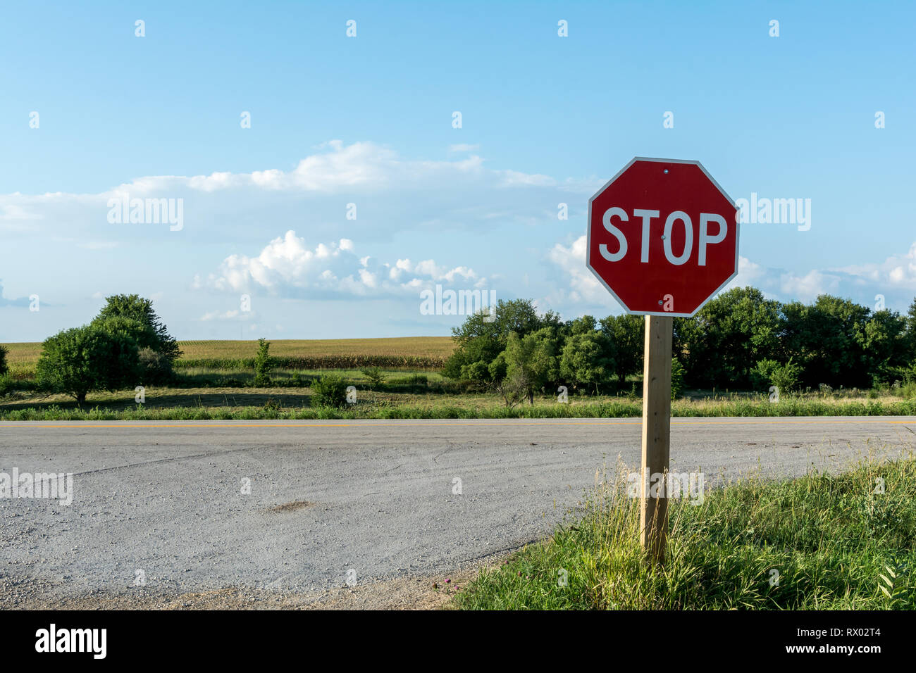 Rural Stop Sign Dirt Road High Resolution Stock Photography and Images ...
