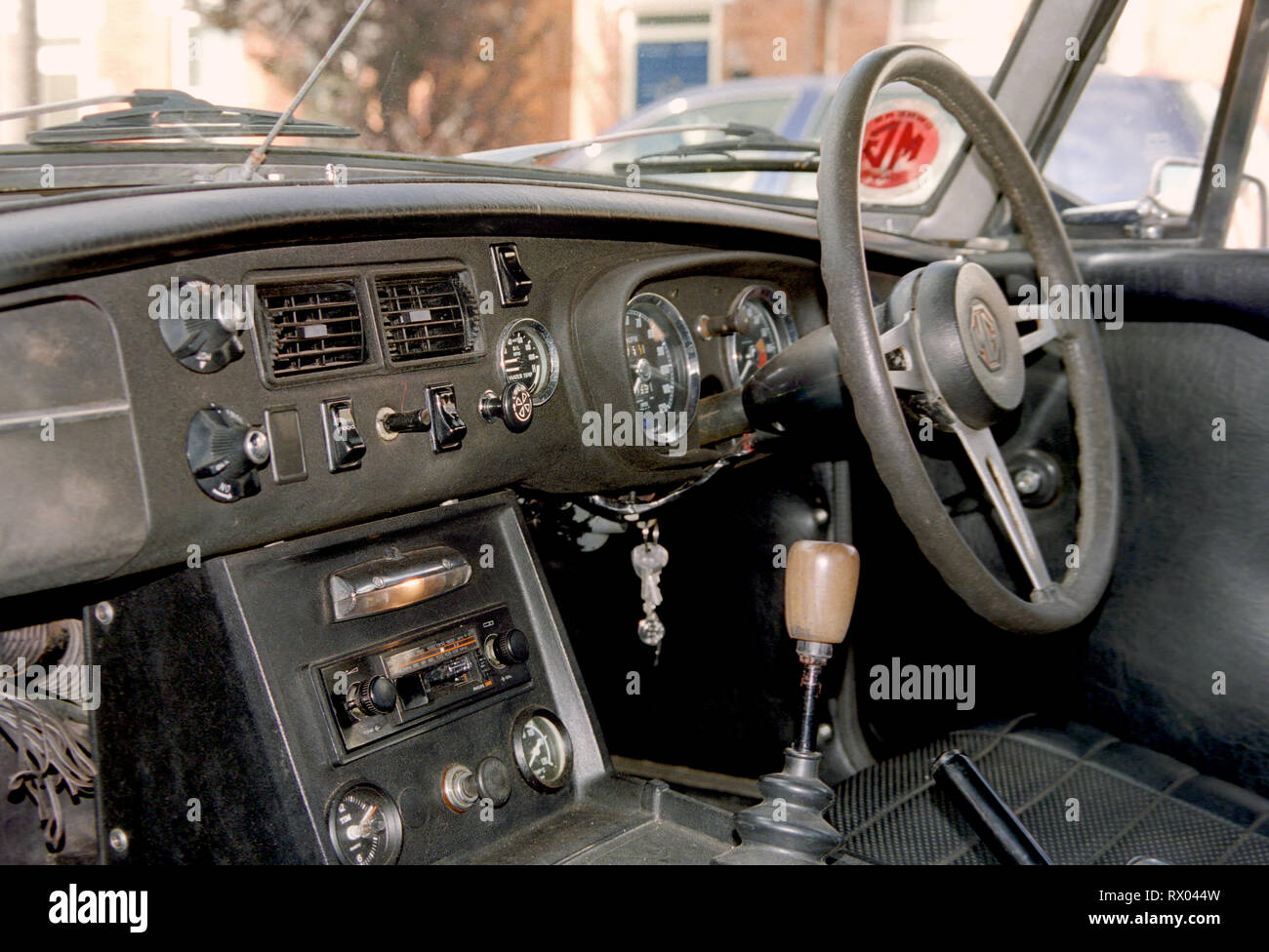 Interior of 1971 MGB Roadster Stock Photo - Alamy