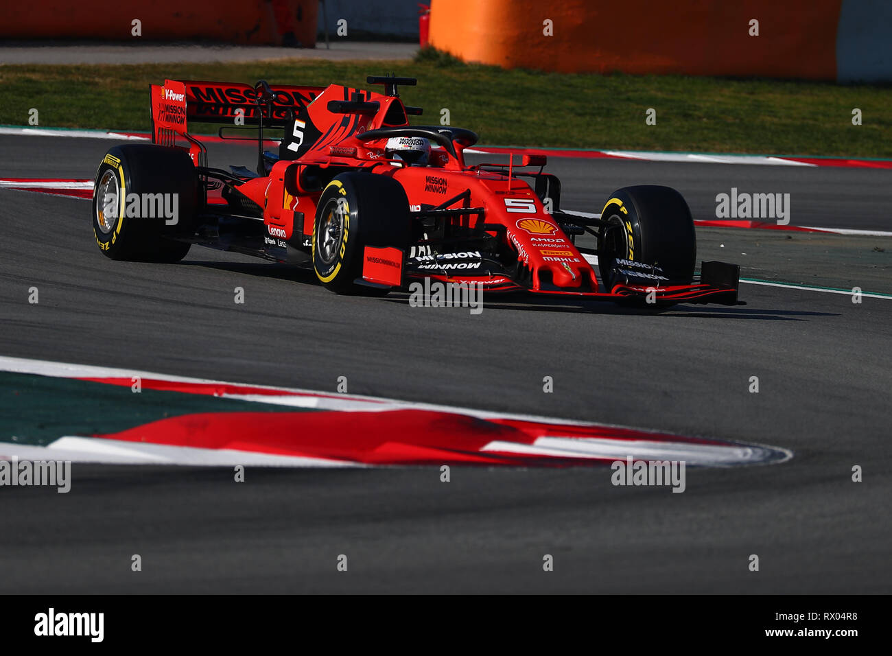 Montmelo, Barcelona - Spain. 28h February 2019. Sebastian Vettel of ...
