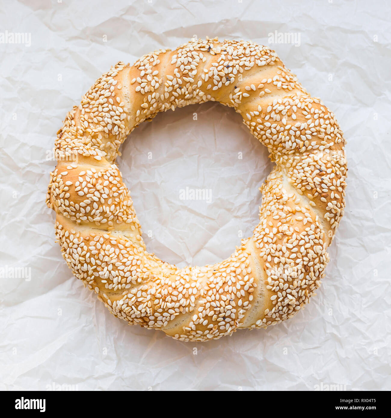 Traditional Turkish pastries - buns in the form of twisted bagels rings ...