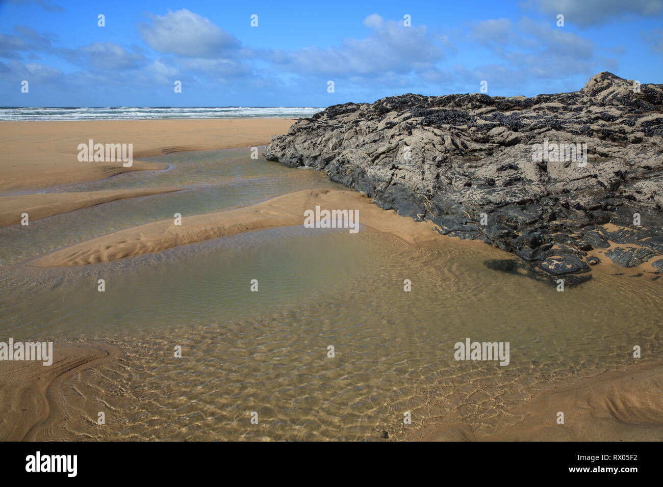 Treyarnon bay rock pools, North Cornwall, England,UK Stock Photo - Alamy