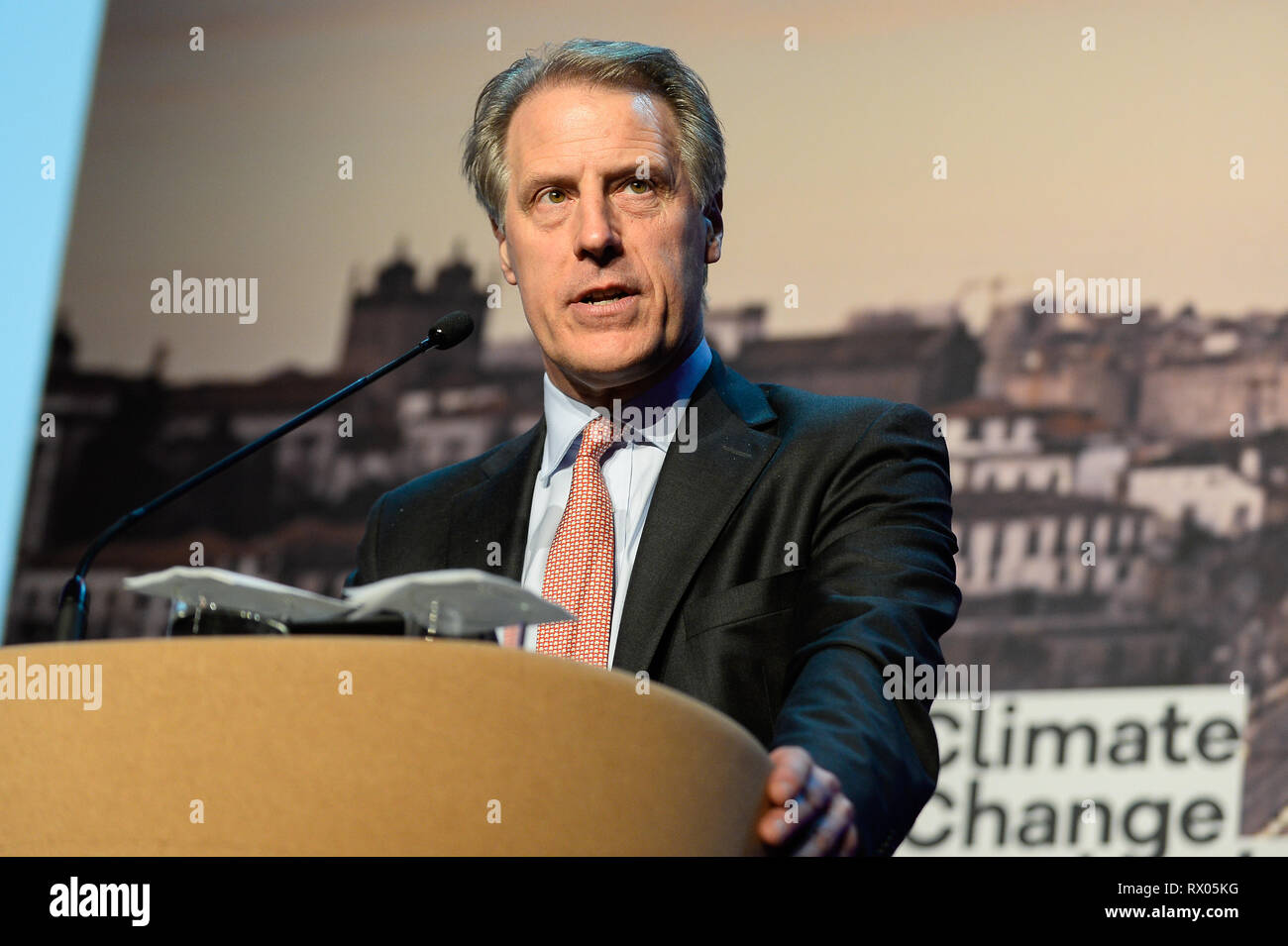 Adrian Bridge, CEO of Taylor's Port seen speaking during the Climate ...