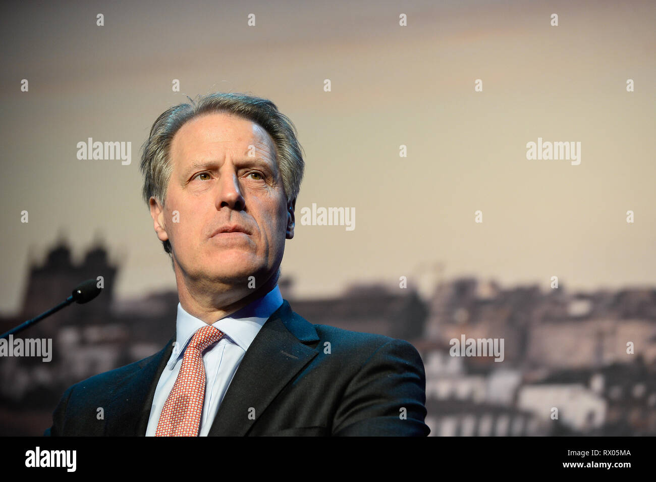 Adrian Bridge, CEO of Taylor's Port seen speaking during the Climate ...