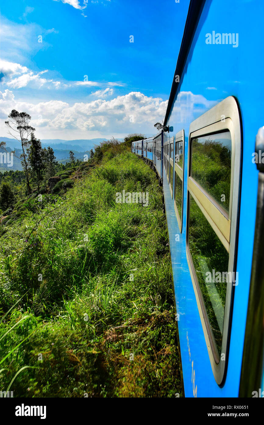 Sri Lankan Blue Train ride heading through hill country and tea ...