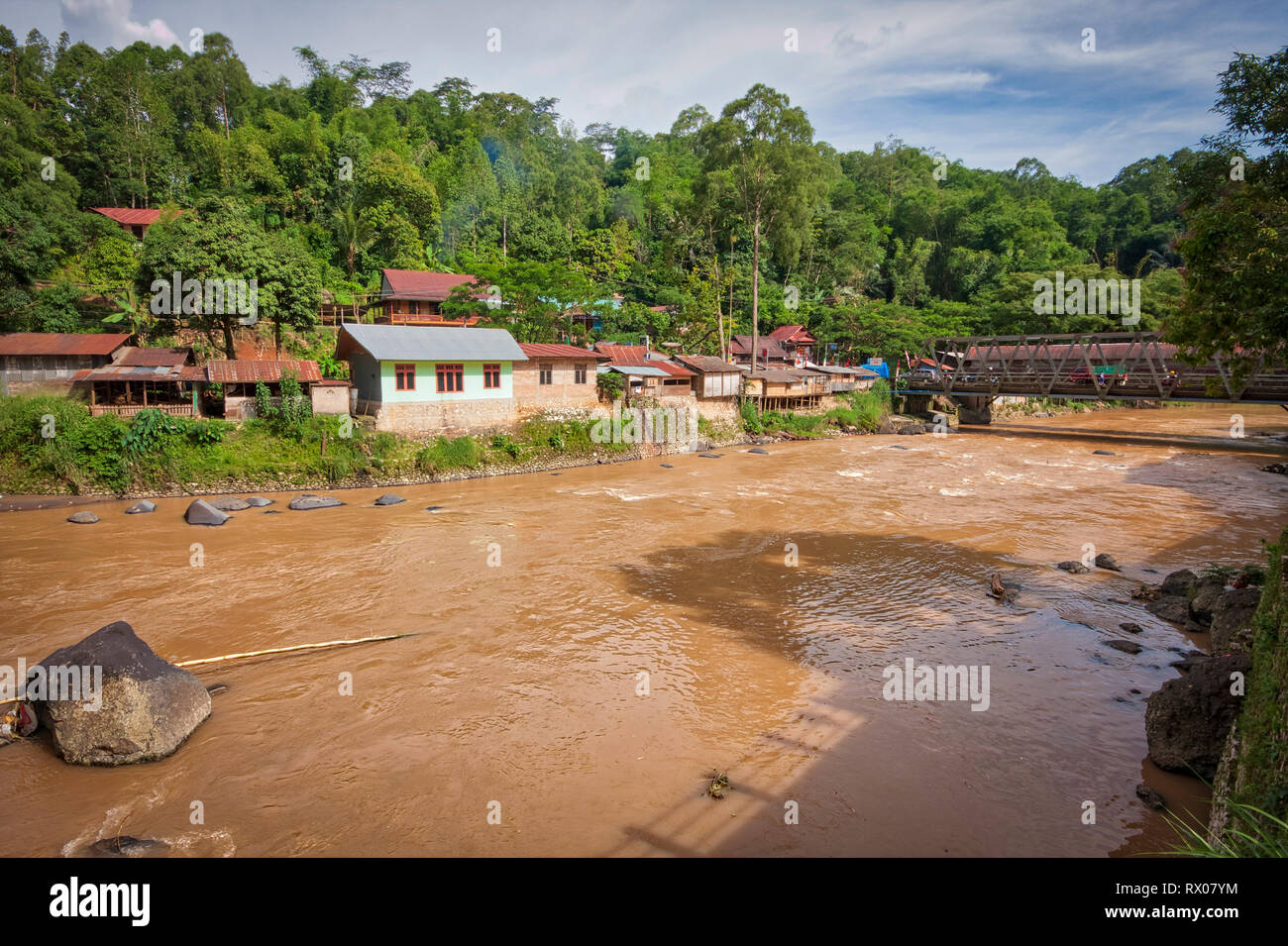 Jembatan Alang-Alang on Sadang River in Tana Toraja in South Sulawesi ...