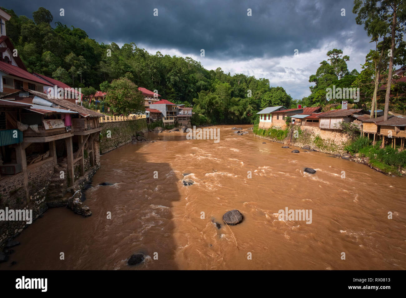 Jembatan Alang-Alang on Sadang River in Tana Toraja in South Sulawesi ...