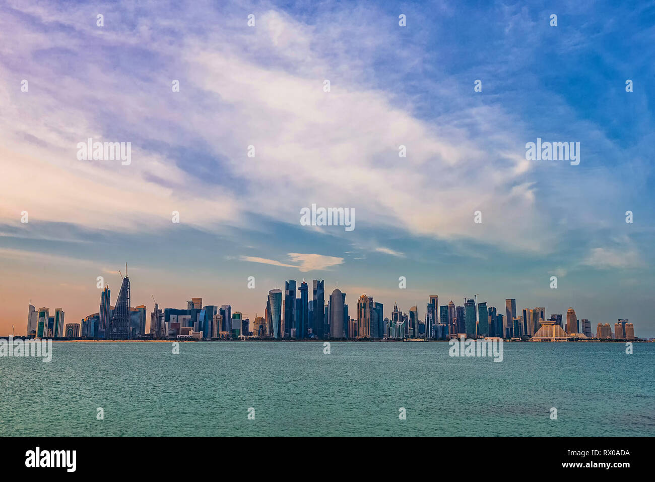 Doha citi view. Qatar Stock Photo - Alamy